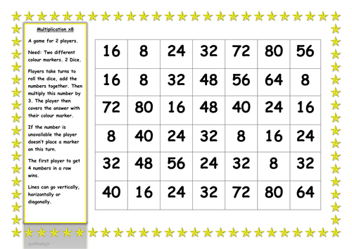 8 x Table Game! | Teaching Resources