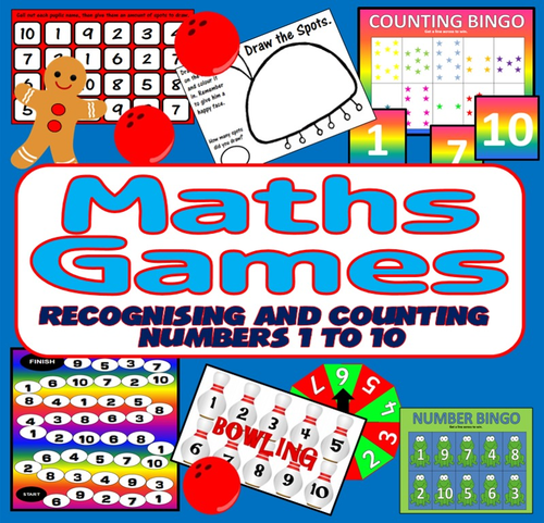 6 MATHS GAMES TEACHING RESOURCES COUNTING & NUMBER NUMERACY CHILD ...