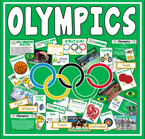 OLYMPICS TEACHING RESOURCES DISPLAY SPORTS GEOGRAPHY RIO 2016 PE KS1-2 ...