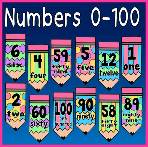 NUMBER FLASHCARDS 0-100 TEACHING RESOURCES MATHS NUMERACY EYFS KS1-2 ...
