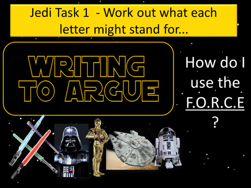 Writing to argue using the FORCE | Teaching Resources