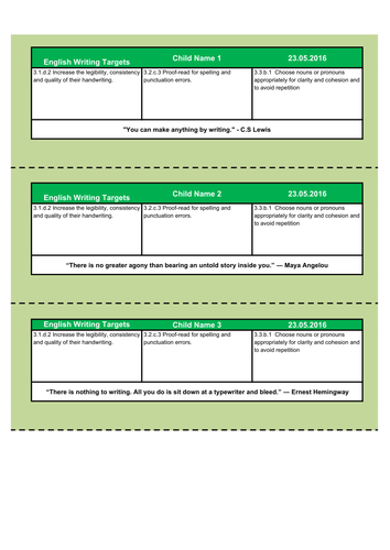 Year 5 writing targets by LBaggley - Teaching Resources - TES