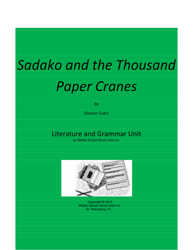 Teach Peace: Sadako & the thousand cranes by - UK Teaching Resources - TES