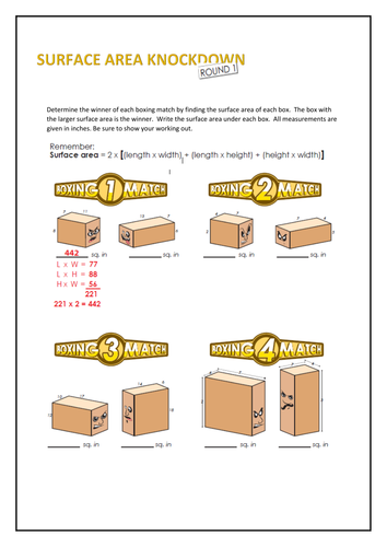 Surface Area of Cuboids by gem_marie - Teaching Resources - TES Surface Area of Cuboids by gem_marie - Teaching Resources - TES