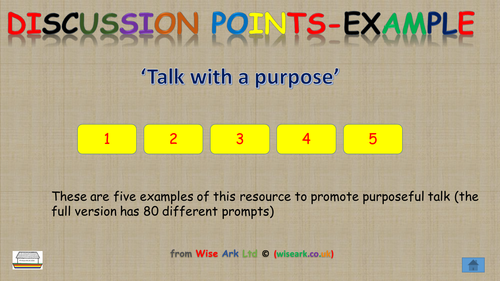 Discussion points by WiseArkResources | Teaching Resources