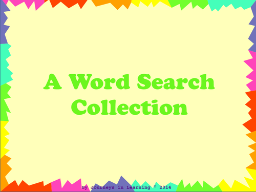 A Word Search Collection | Teaching Resources