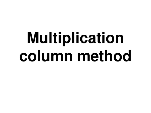 Long multiplications - column and box methods by nvitamore - Teaching ...