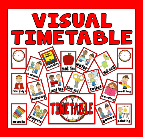 VISUAL TIMETABLE CLASSROOM DISPLAY TEACHING RESOURCES SEN EARLY YEARS PRIMARY | Teaching Resources