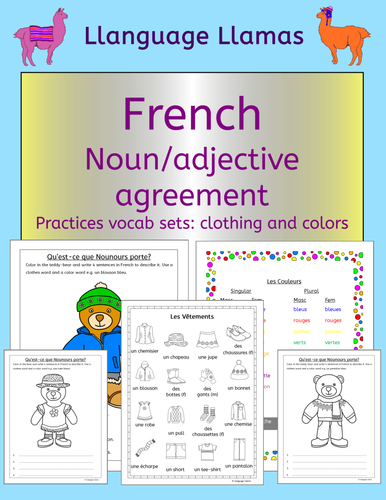 Descriptions, Couleurs, Vetements by - UK Teaching Resources - TES