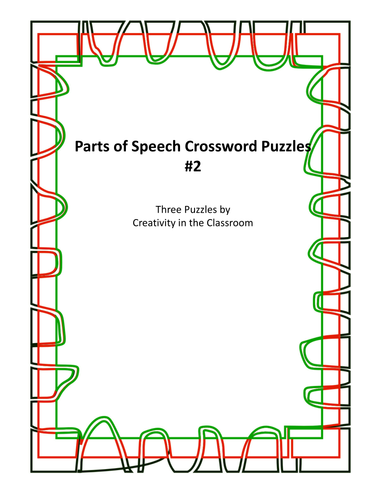 Parts of Speech Crossword Puzzles #2 | Teaching Resources