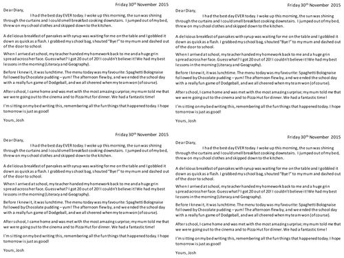 Diary entry reading comprehension | Teaching Resources