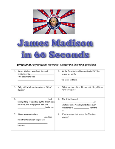 James Madison in 60 Seconds | Teaching Resources