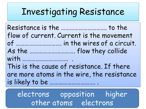 Investigating Resistance | Teaching Resources