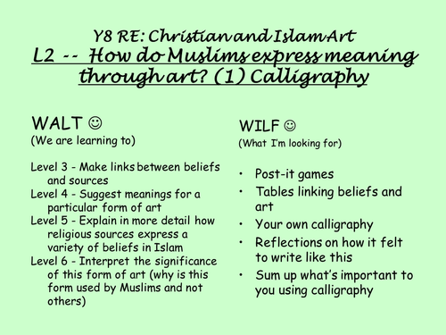 Islamic Calligraphy by fm1981 - Teaching Resources - TES