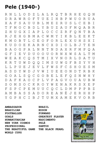 Pele Word Search | Teaching Resources