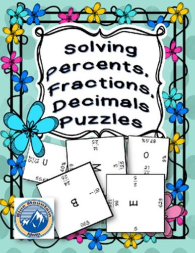 Fraction-Decimal-Percents Puzzle Set | Teaching Resources
