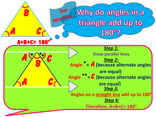 Angles in a triangle poster by A_Maths - Teaching Resources - Tes