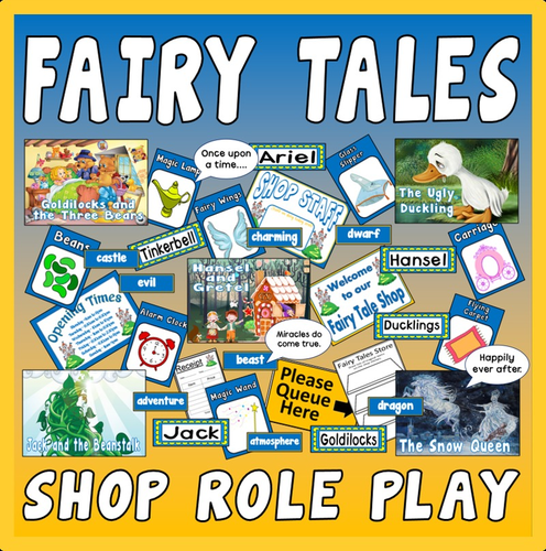 FAIRY TALES SHOP ROLE PLAY TEACHING RESOURCES EYFS KS1-2 ENGLISH ...