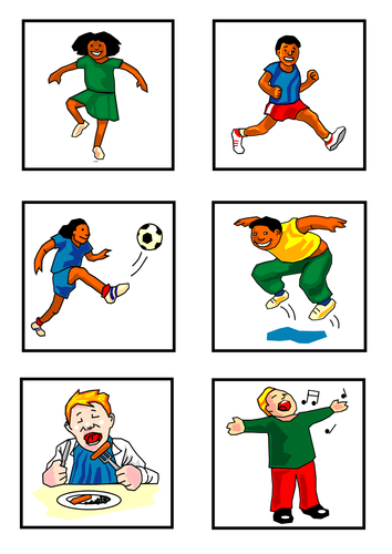 Verb Action Cards | Teaching Resources