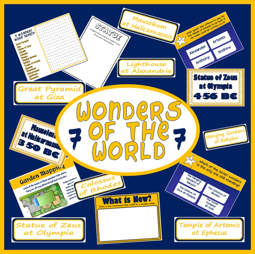 7 WONDERS OF THE WORLD TEACHING RESOURCES ANCIENT HISTORY KEY STAGE 2 ...