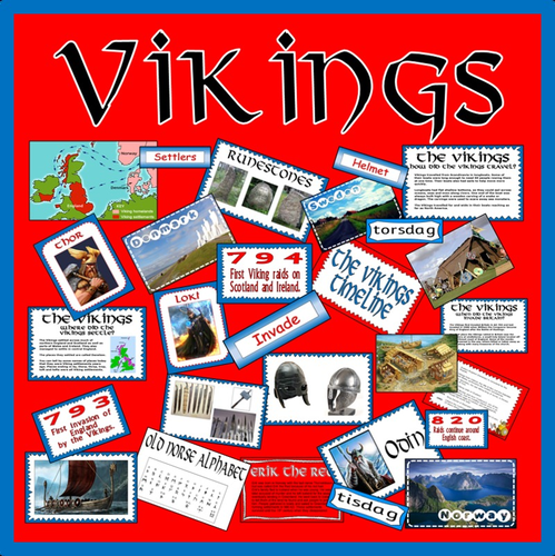 VIKINGS TEACHING RESOURCES HISTORY KEY STAGE 2 MIDDLE AGES GEOGRAPHY ...