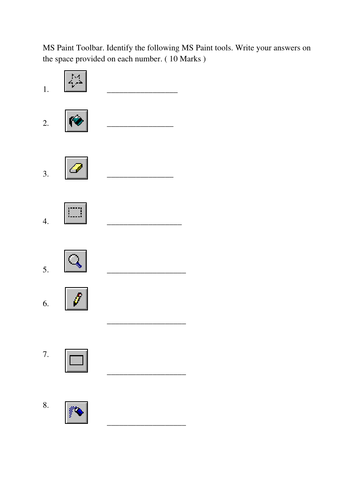 MS Paint Tools by mskrungthep | Teaching Resources MS Paint Tools by mskrungthep | Teaching Resources