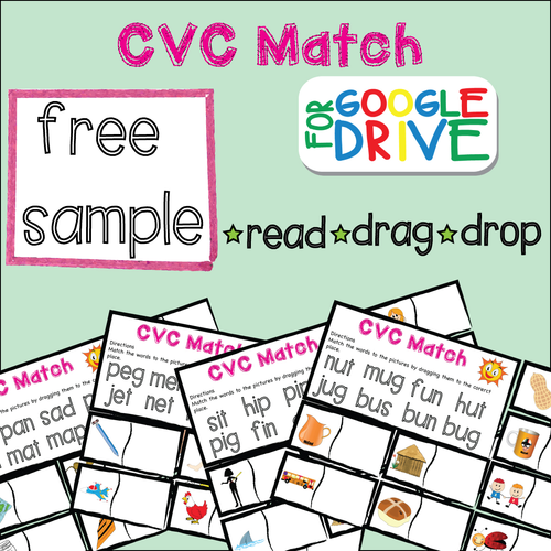Interactive CVC Match Google Drive and Classroom | Teaching Resources