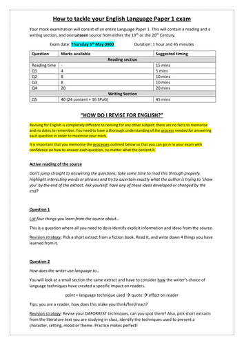 (New GCSE) Top Tips! A*/level 9 'how to' succeed guides: how to score ...