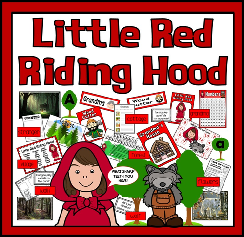 LITTLE RED RIDING HOOD STORY TEACHING RESOURCES EYFS KS1 FAIRYTALE ROLE ...