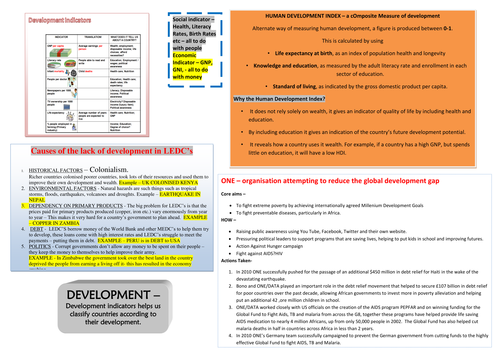 Development Revision Notes | Teaching Resources