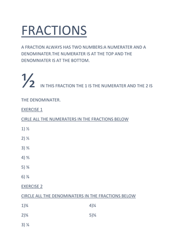 Fractions | Teaching Resources