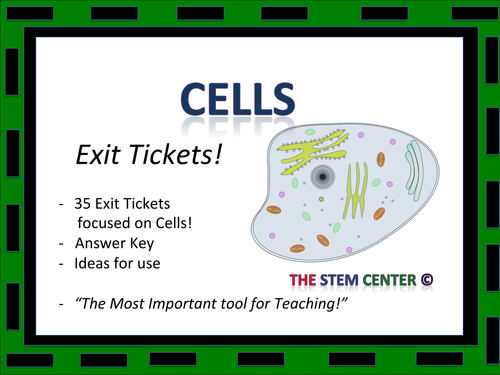 Cells Exit Tickets | Teaching Resources