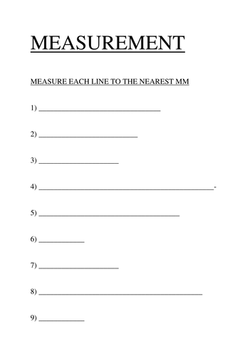 Measurements | Teaching Resources