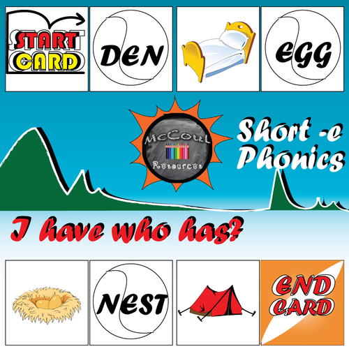 Phonics Game - Short E - I Have Who Has? | Teaching Resources
