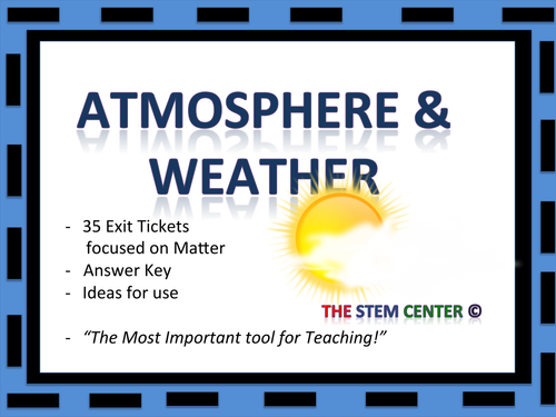 Weather & Atmosphere Exit Tickets | Teaching Resources
