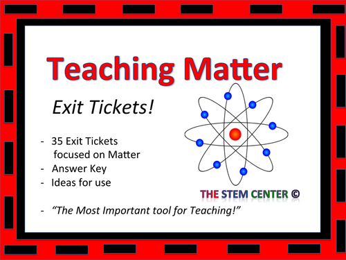 Matter Exit Cards | Teaching Resources