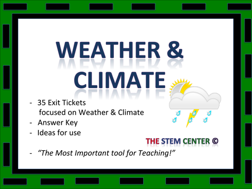 Climate & Weather Exit Tickets | Teaching Resources