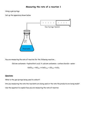 Rates of reaction - series of lessons | Teaching Resources