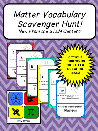 Matter Scavenger Hunt Game | Teaching Resources