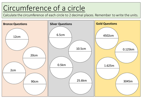 Differentiated circles worksheet by ShelleySmith27 - Teaching Resources ...