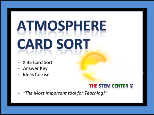 Atmosphere Card Sort | Teaching Resources