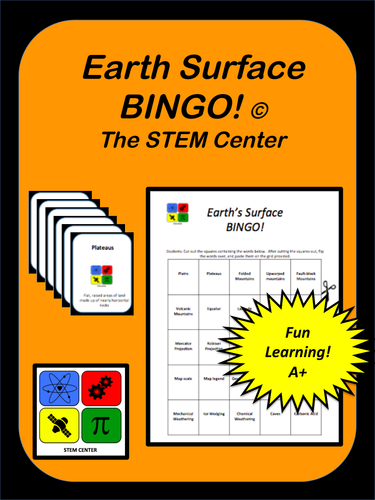 Changing Earth's Surface: BINGO! | Teaching Resources
