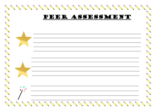 Peer assessment template by ljj290488 - Teaching Resources - Tes