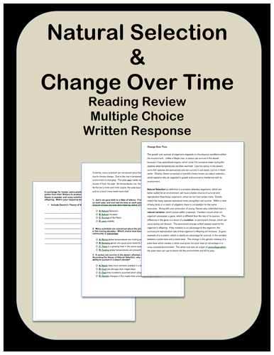 Natural Selection: Passages and Questions | Teaching Resources