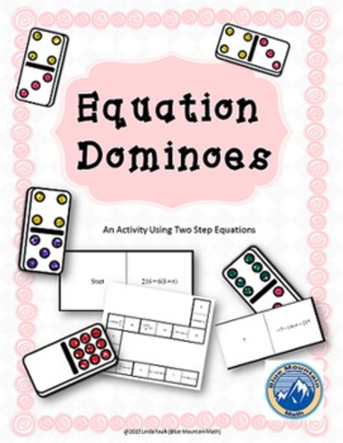 Two step Equation Domino Set | Teaching Resources
