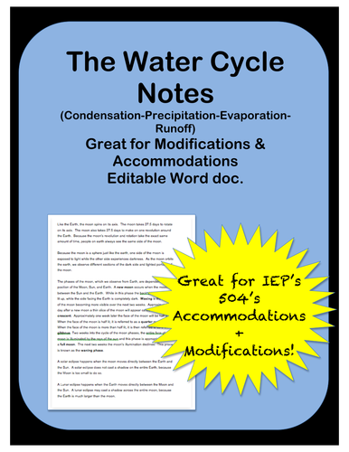 Water Cycle: Notes | Teaching Resources Water Cycle: Notes | Teaching Resources
