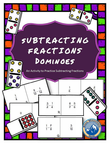 Fraction Subtraction Domino Set | Teaching Resources