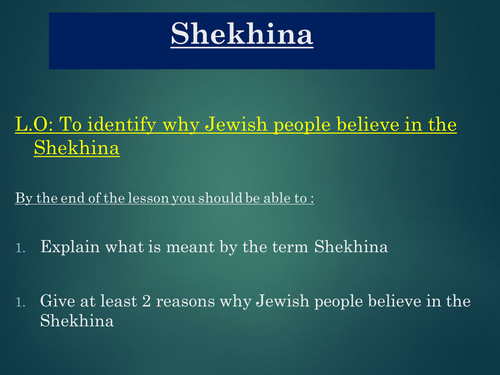 Judaism shekinah | Teaching Resources