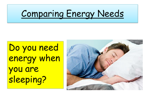 Comparing Energy Needs | Teaching Resources
