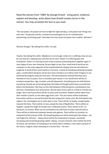 1984 - By George Orwell ~ Room 101 Activity by - UK Teaching Resources ...